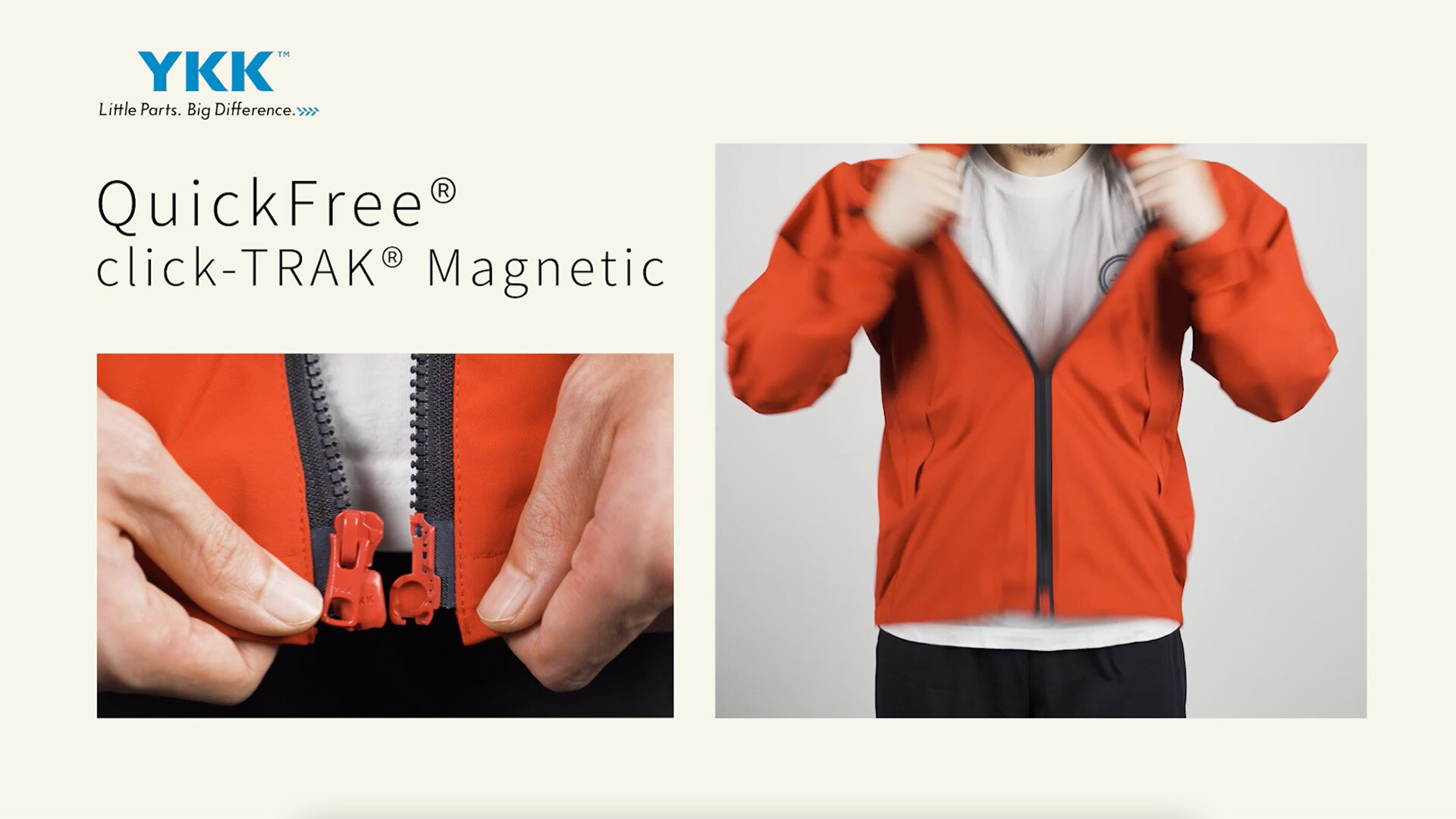QuickFree® click-TRAK® Magnetic | YKK DIGITAL SHOWROOM